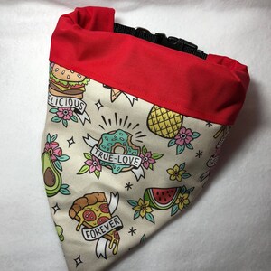 Food Love Dog Bandana Over the Collar Dog Bandana Burger - Etsy