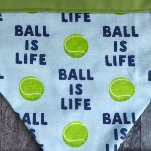 Ball is Life Dog Bandana in Blue Tennis Ball Bandana Dog - Etsy