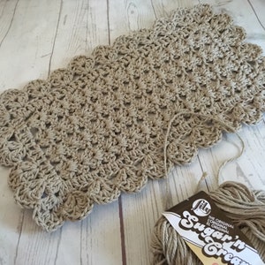 Rectangle Cotton Crochet Doily. Farmhouse Decor. Rustic Decor. 9" X 15 ...