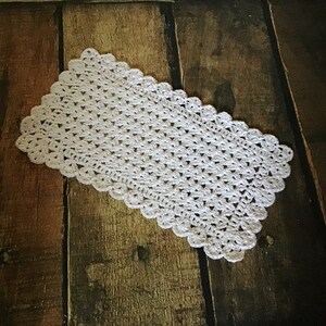 Large Rectangle Crochet Doily. 100% Cotton. 11 X 21 1/8. Farmhouse ...