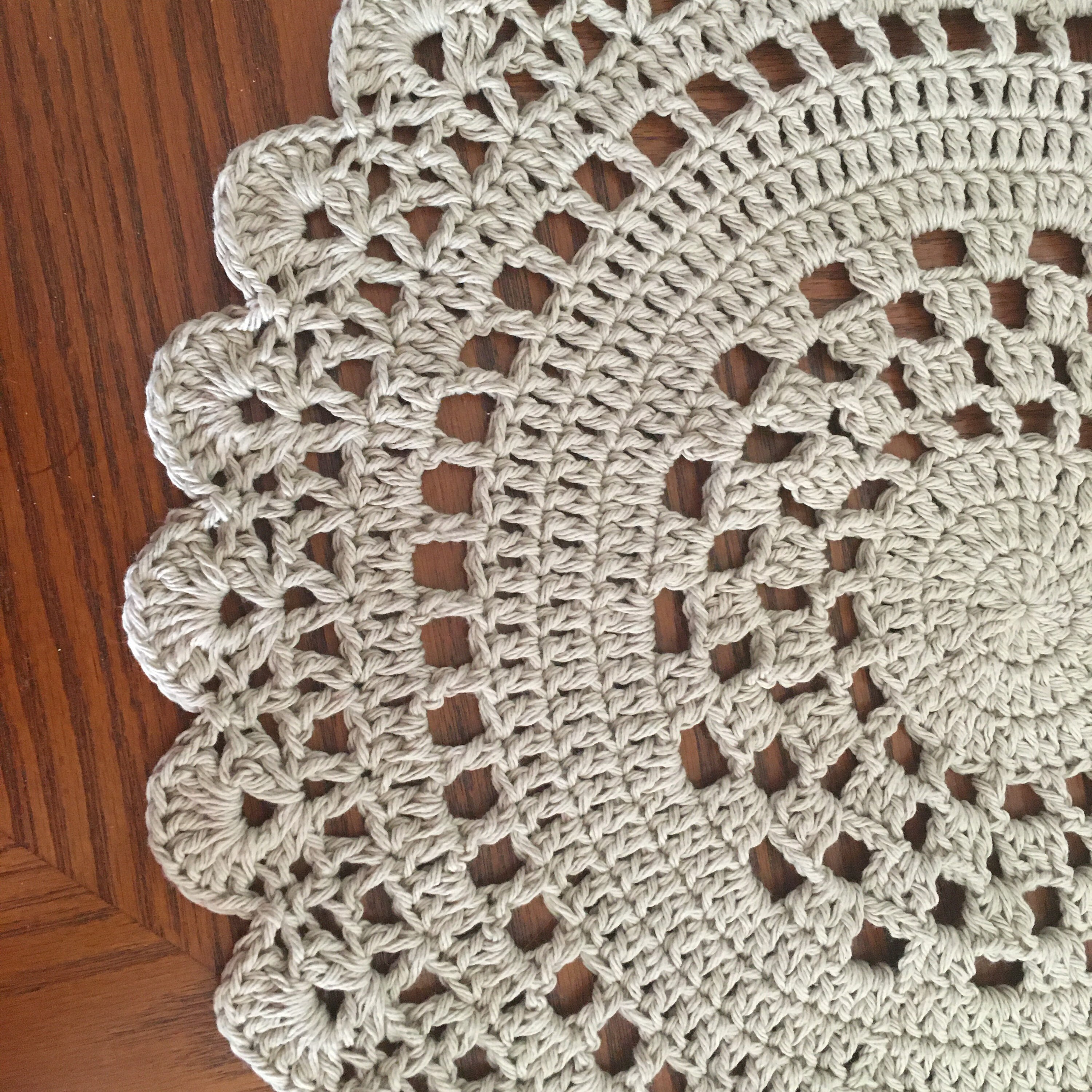 Crochet Round Table Doily. Farmhouse Style Decor. 100% Cotton - Etsy