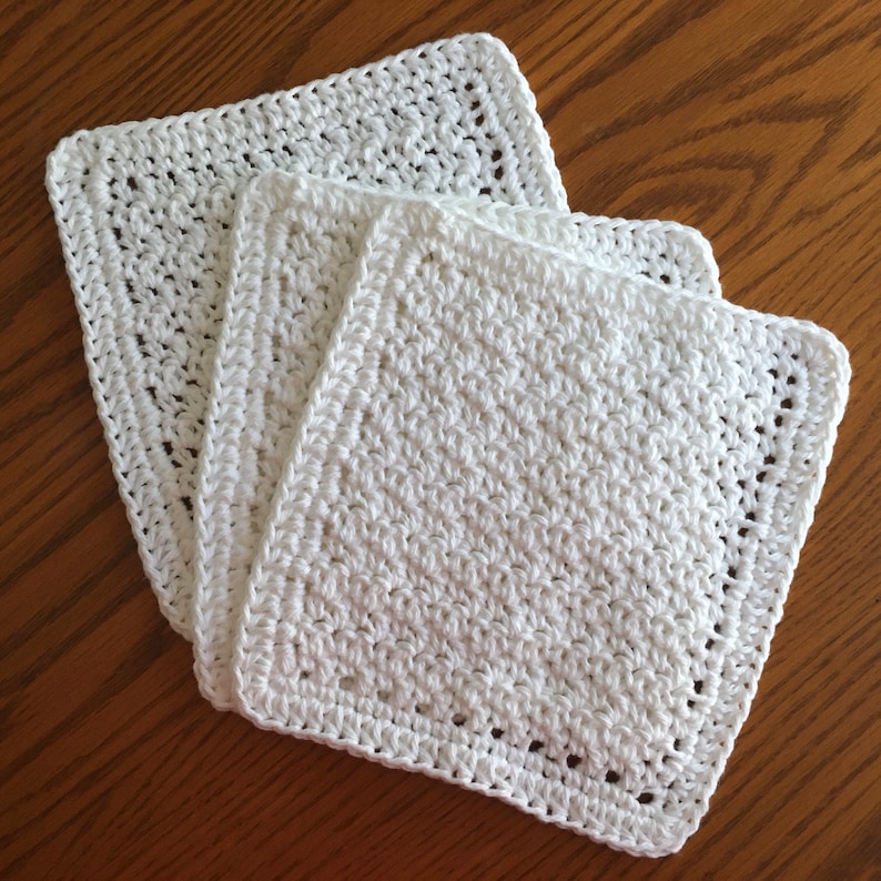 White Wash Cloths Kitchen off White Cotton Dish Cloths Baby - Etsy