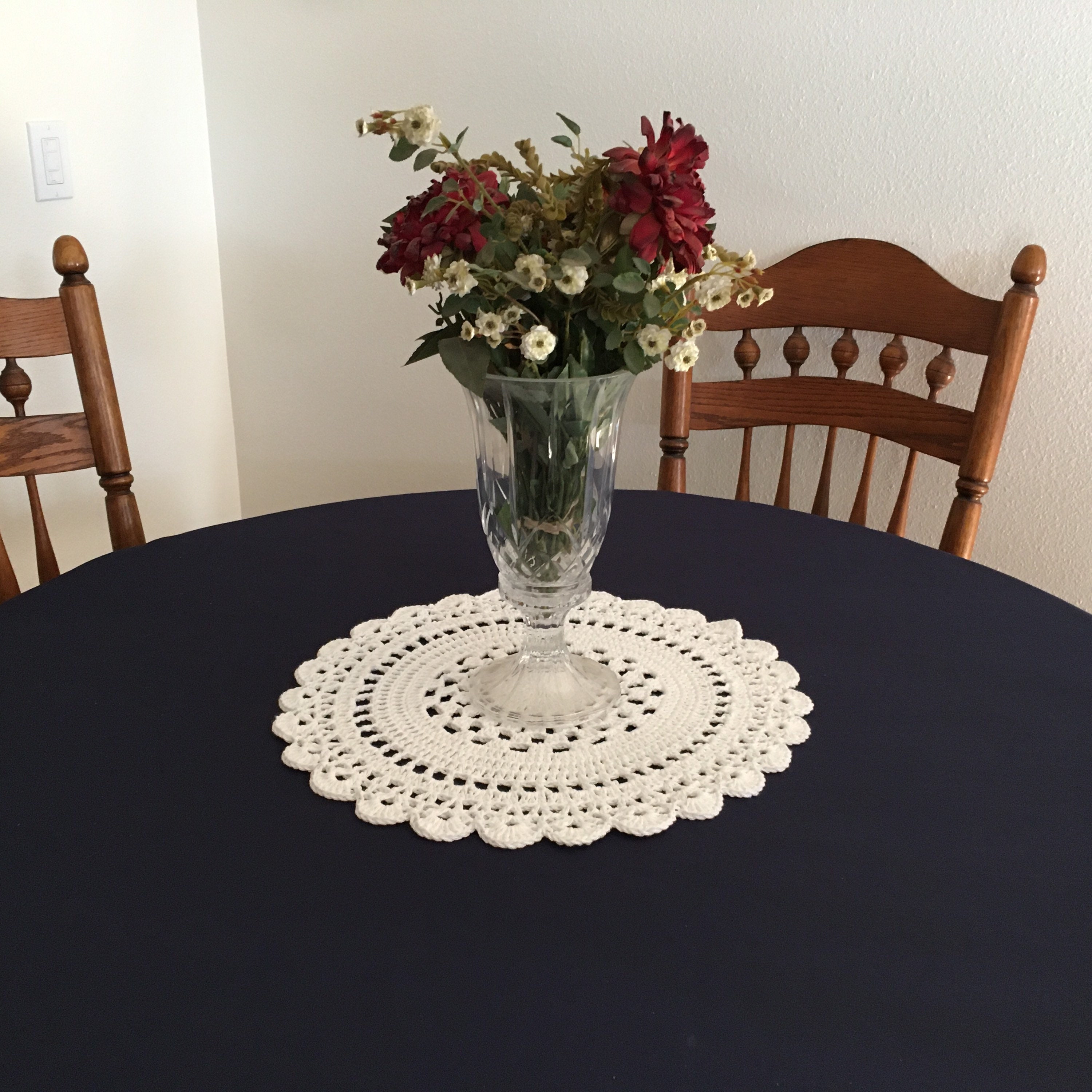 Crochet Round Table Doily. Farmhouse Style Decor. 100% Cotton - Etsy