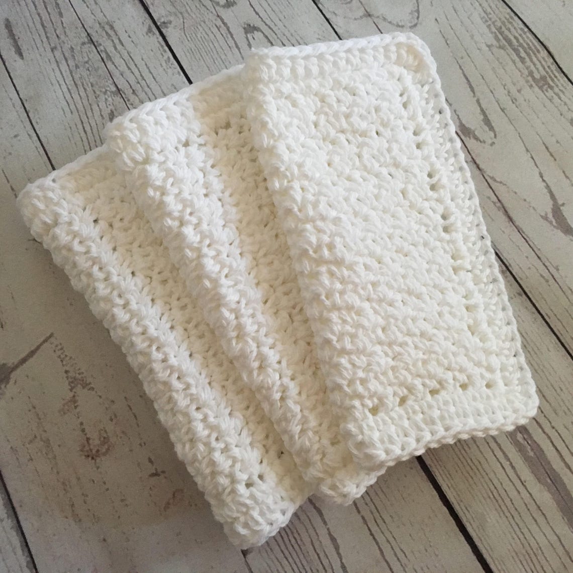 White Wash Cloths Kitchen off White Cotton Dish Cloths Baby | Etsy
