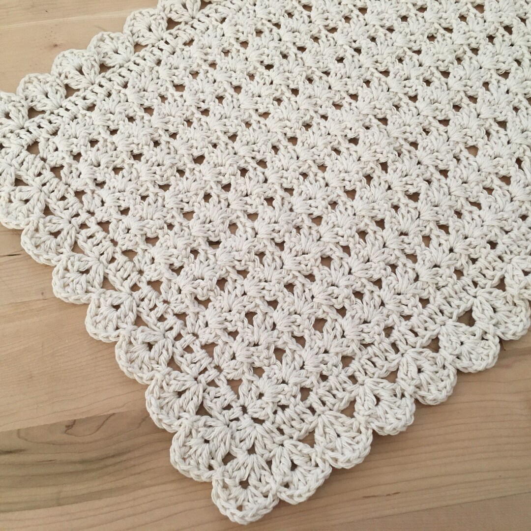 Extra Large Rectangle Crochet Doilies. 100% Cotton. Farmhouse Style ...