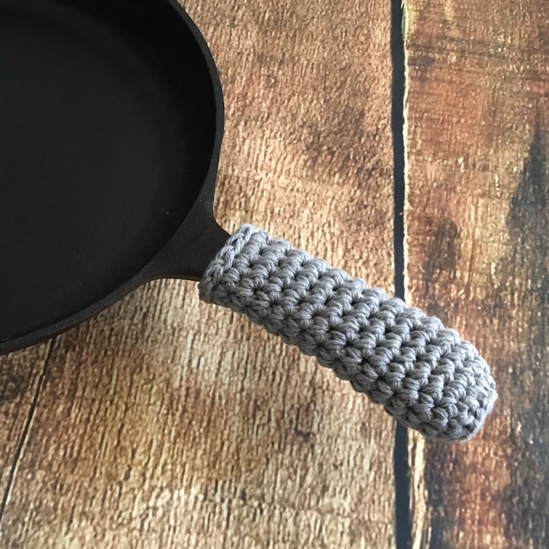 Cast Iron Handle Cover. 2-pk. Crochet 100% Cotton Skillet | Etsy