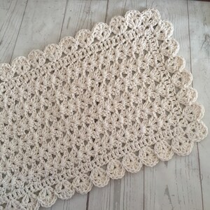 Large Rectangle Crochet Doily. 100% Cotton. 11 X 21 1/8. - Etsy