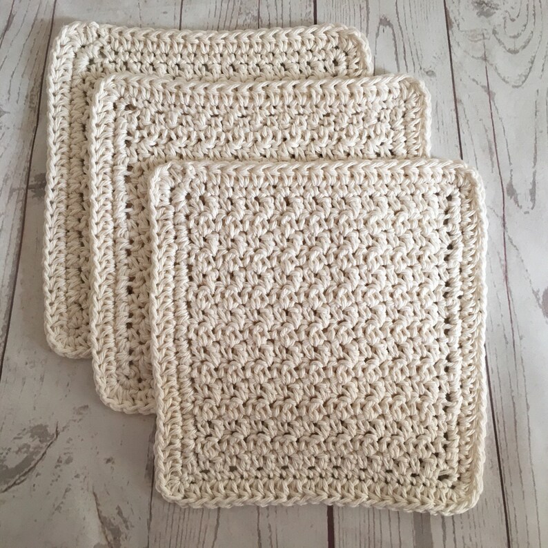 White Wash Cloths Kitchen off White Cotton Dish Cloths Baby - Etsy