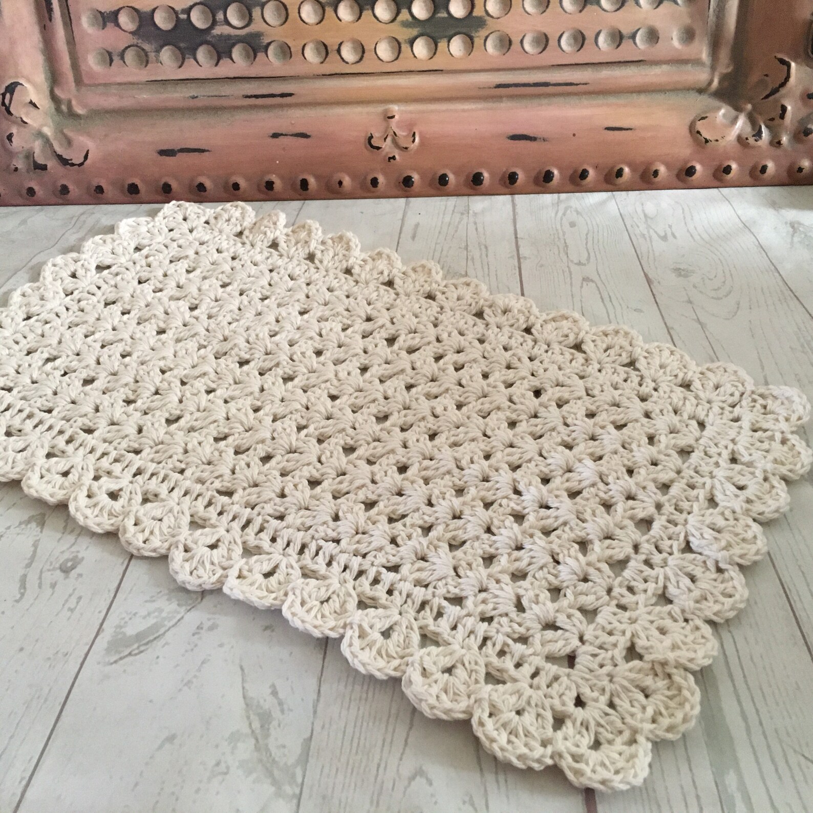Large Rectangle Crochet Doily. 100% Cotton. 11 X 21 1/8. - Etsy