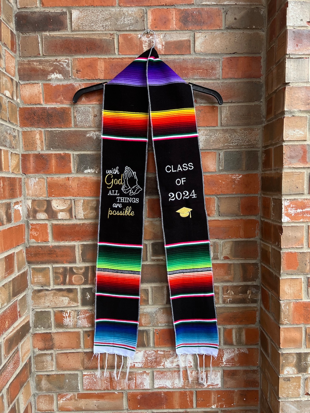 Praying Hands Serape Graduation Stole - Etsy