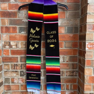 Heritage Butterflies Serape Graduation Stole - Etsy