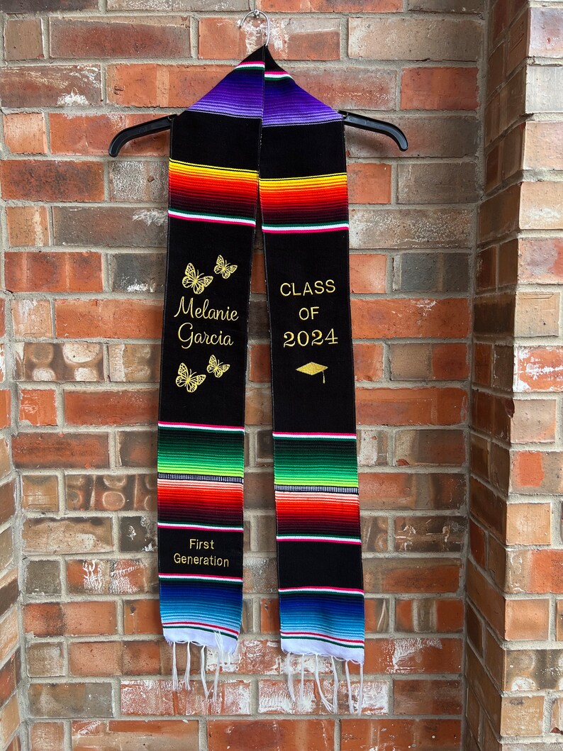 Heritage Butterflies Serape Graduation Stole - Etsy