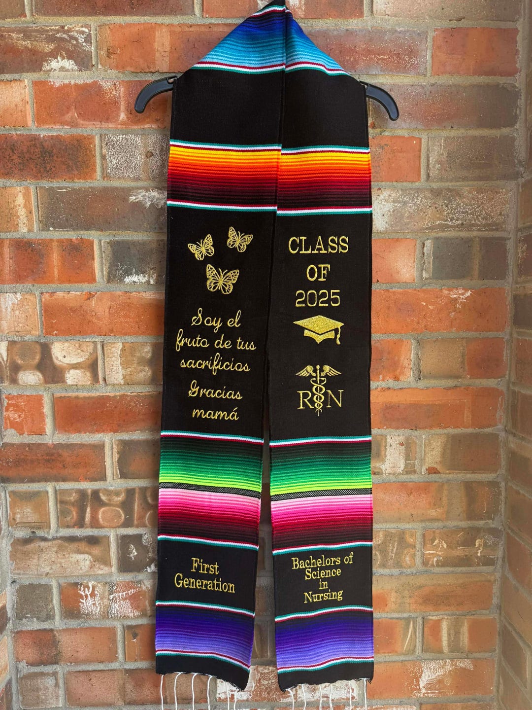 2026 Custom Embroidered Serape Graduation Stole - Etsy