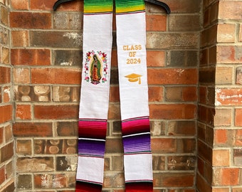 Floral Embroidered Serape Graduation Stole - Etsy