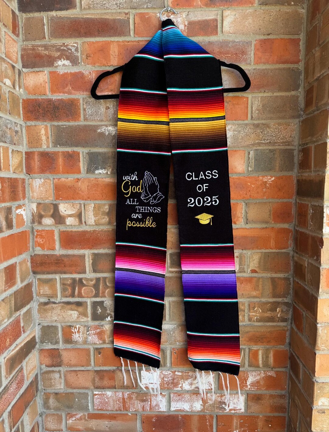 Praying Hands Serape Graduation Stole - Etsy