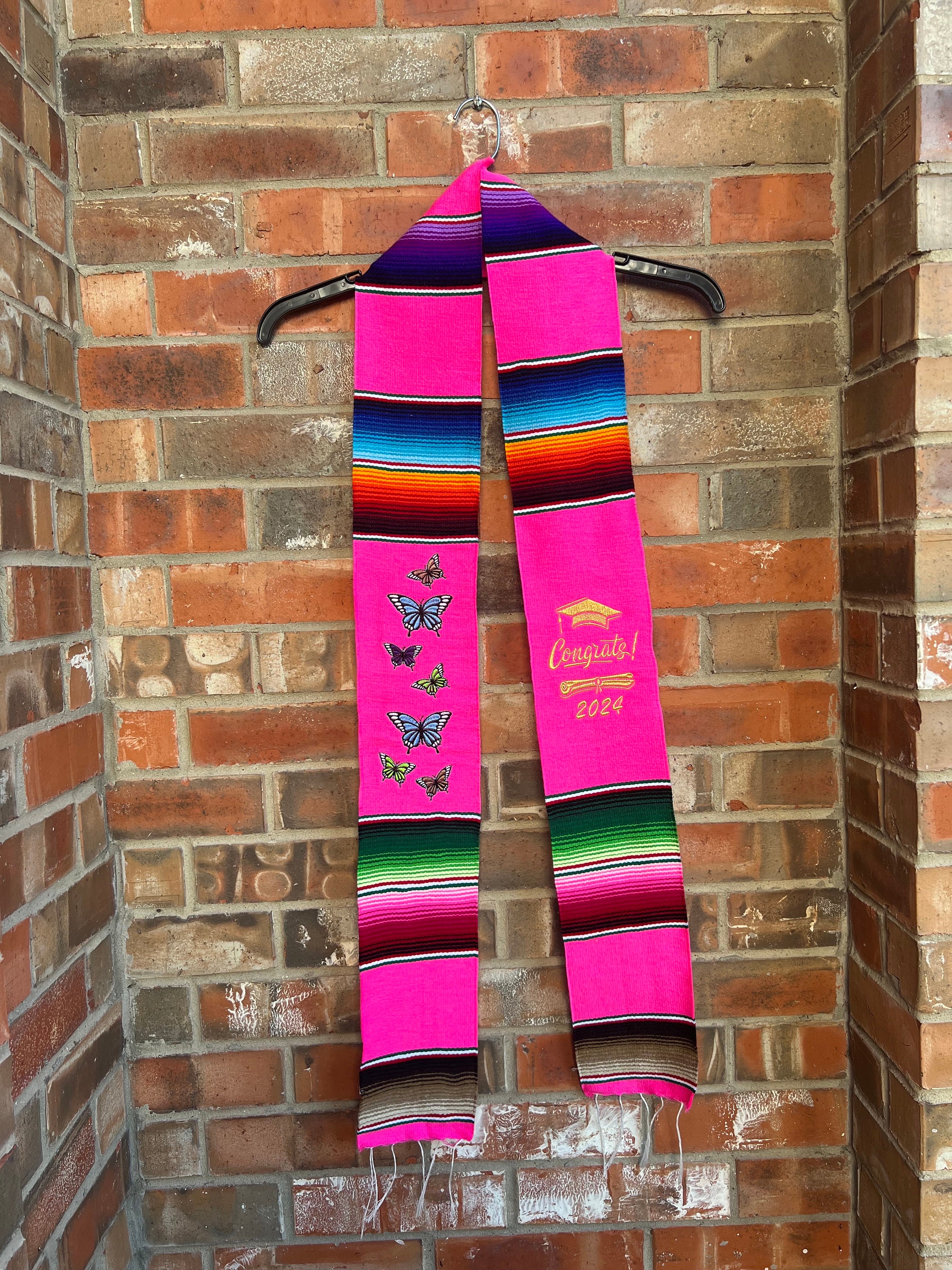 Butterflies Serape Graduation Stole - Etsy