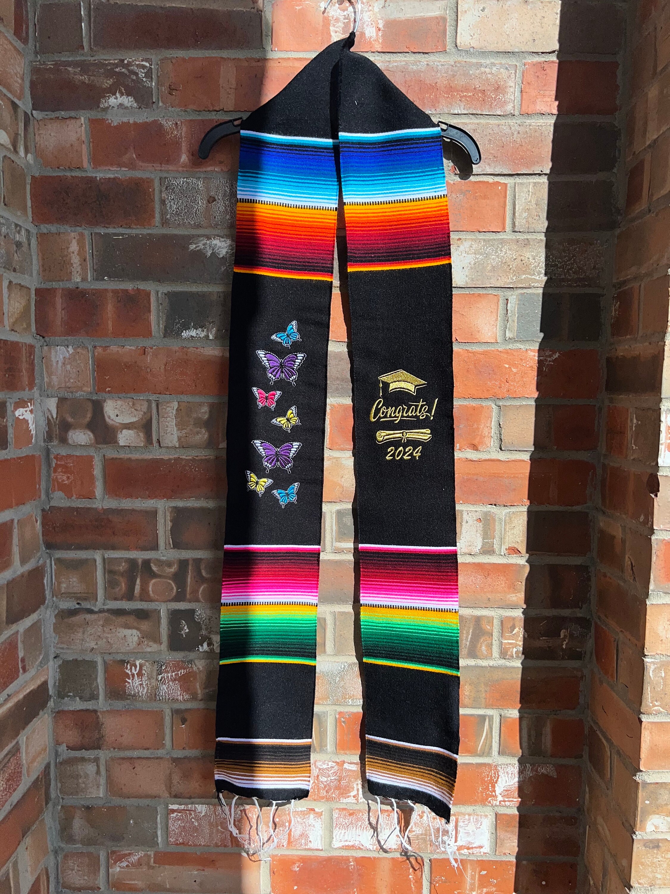 Butterflies Serape Graduation Stole - Etsy