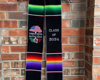 Embroidered Serape Graduation Stole Sash Estola Bordada De Graduacion ...