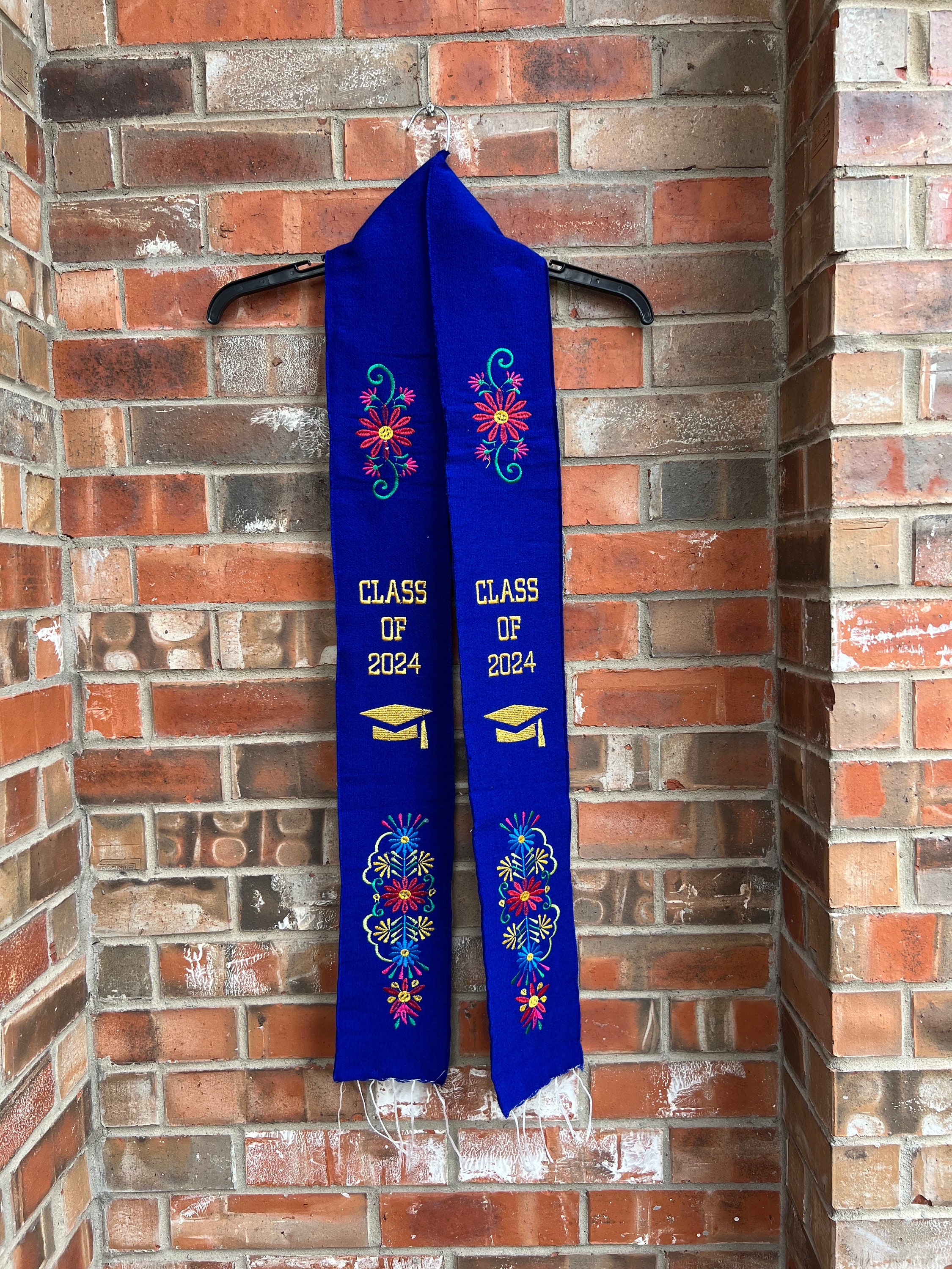 Floral Embroidered Serape Graduation Stole - Etsy
