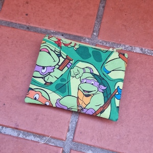 80s 90s Retro Teenage Mutant Ninja Turtles Coin Purse With 3 Card Slots ...