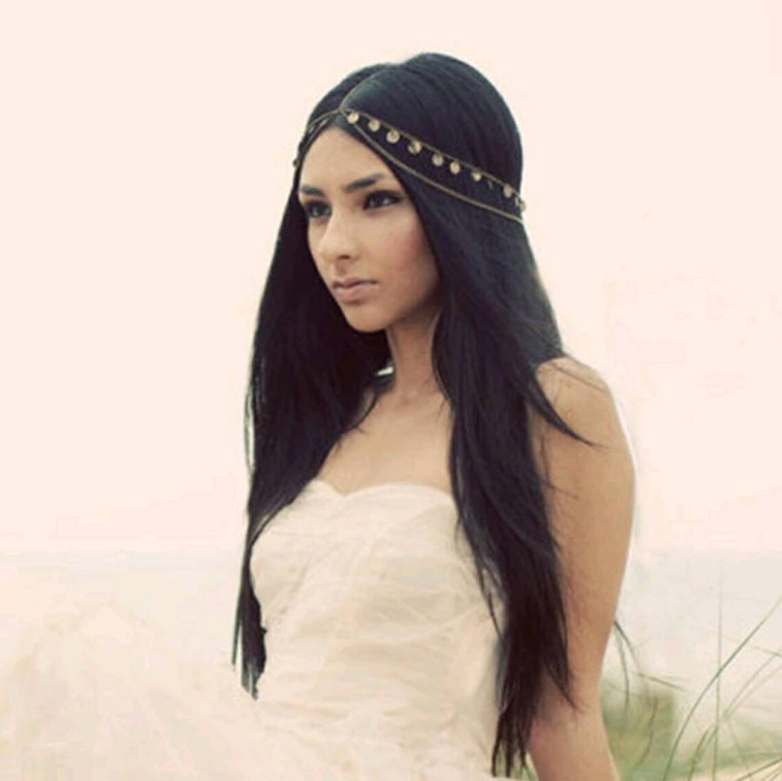 Gold Bridal Head Chain Gypsy Head Chain Gold Boho Head | Etsy