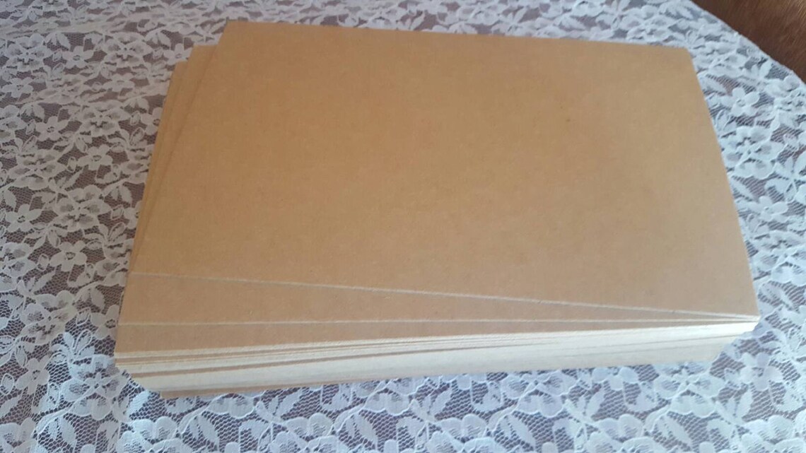 50 Chipboard Sheets4.5x7 Chipboard Sheetskraft Sheetsblank - Etsy