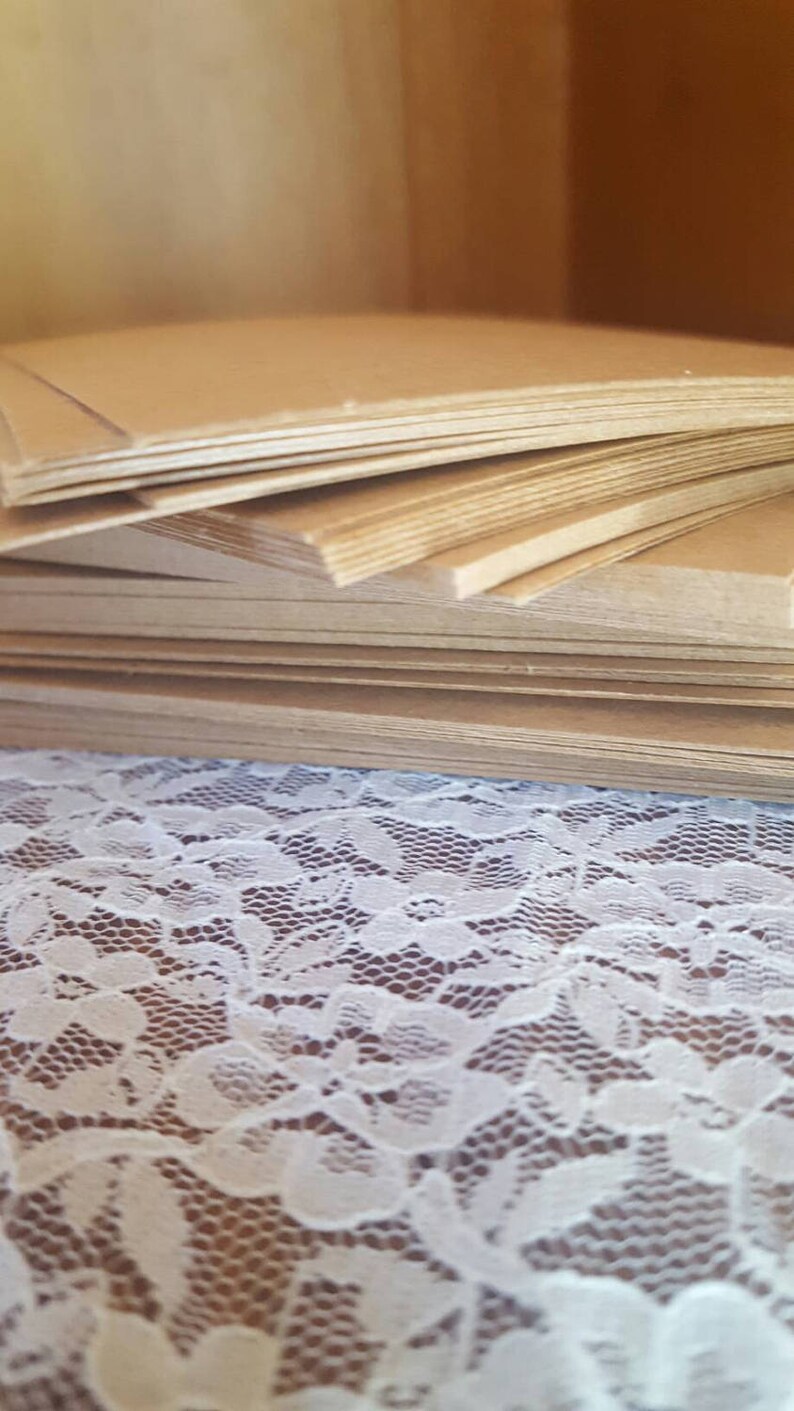 50 Chipboard Sheets4.5x7 Chipboard Sheetskraft Sheetsblank - Etsy