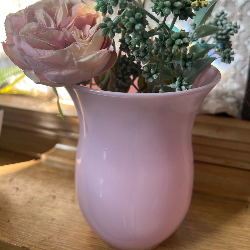 Pink Glass Vase - Etsy