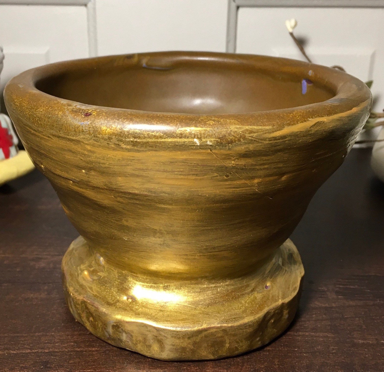 VINTAGE GOLD PLANTERS Ceramic Planter Set Rustic Pottery - Etsy