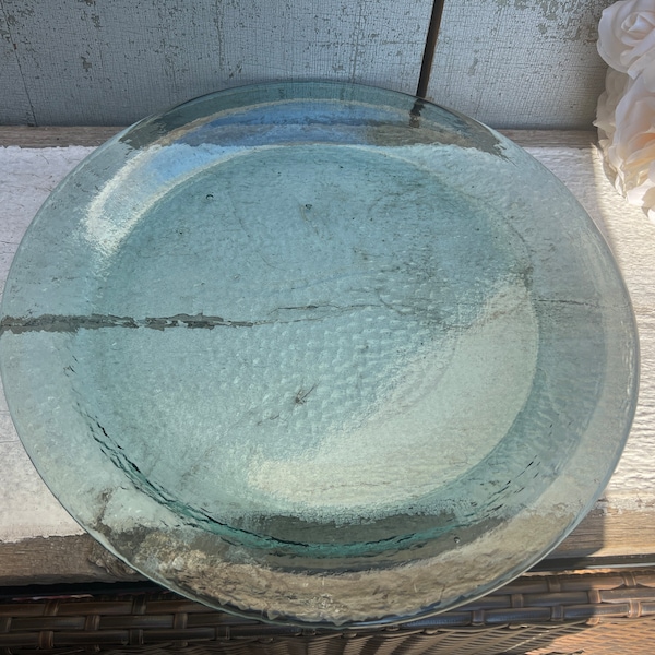 Recycled Glass Plate - Etsy