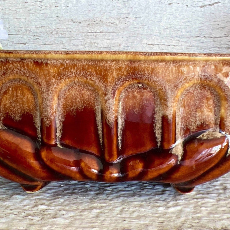 Brown Drip Pottery - Etsy