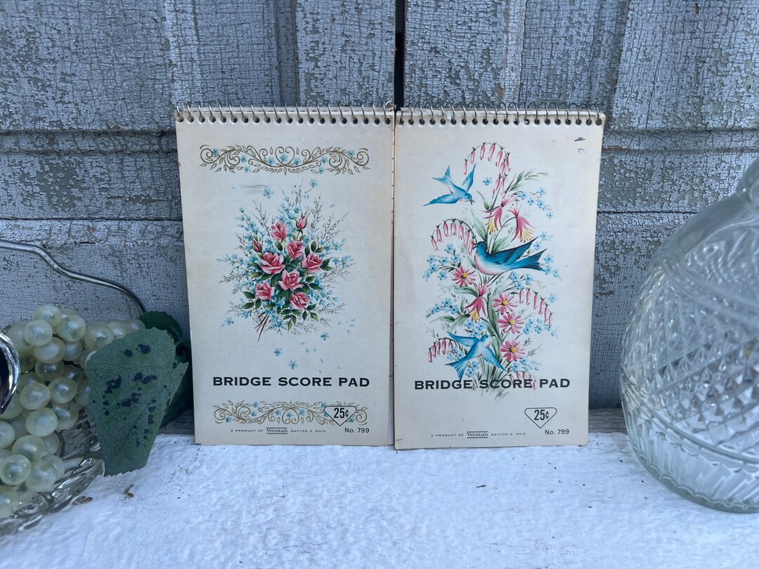 Vintage Bridge Score Pad - Etsy