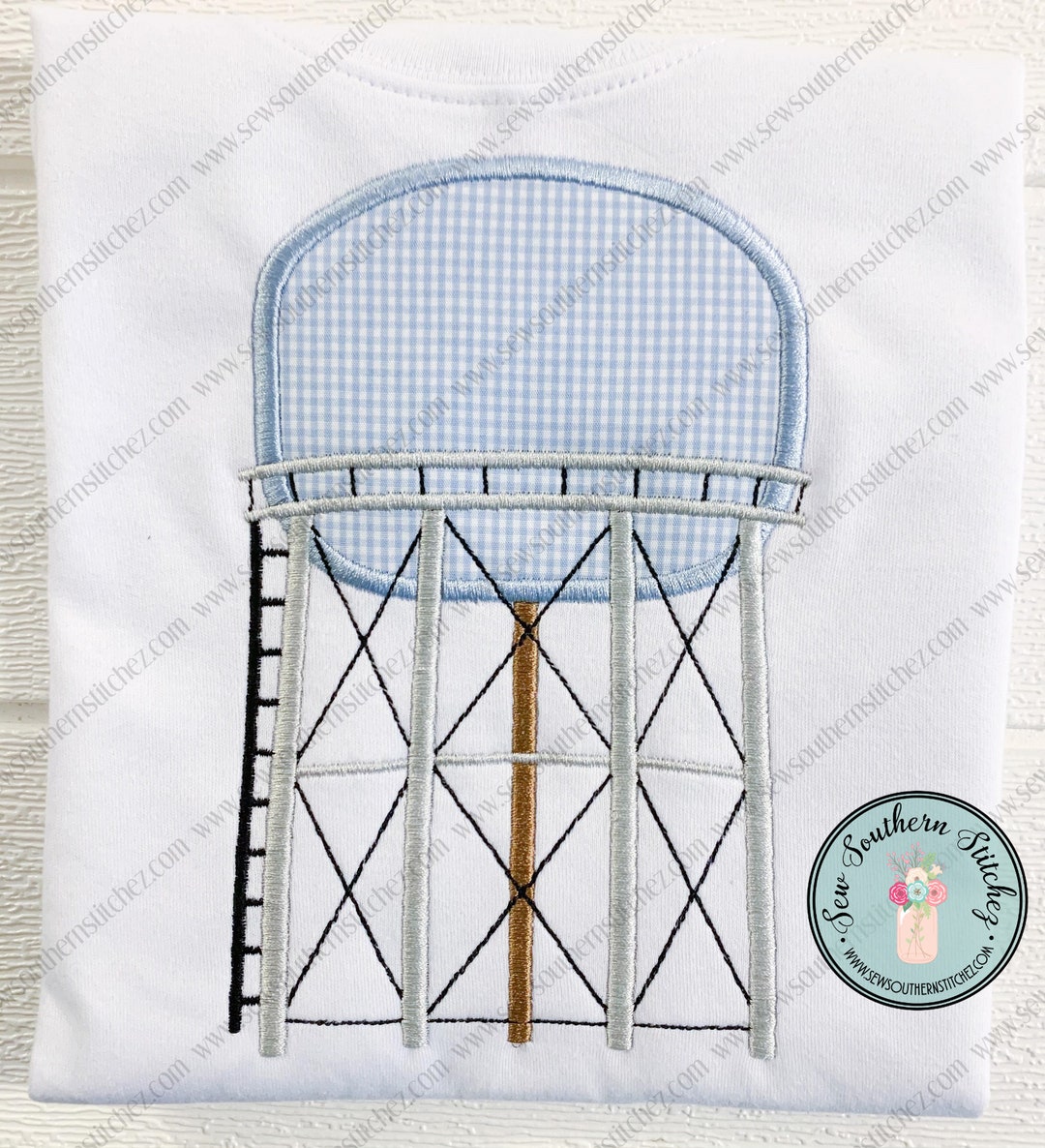 Water Tower Applique Design ~ Instant Download - Etsy