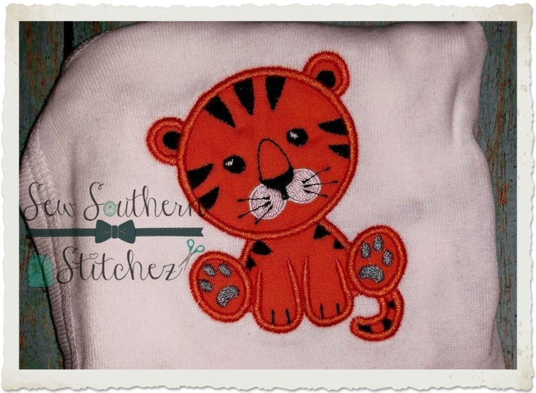 Baby Tiger Applique Design ~ Instant Download - Etsy
