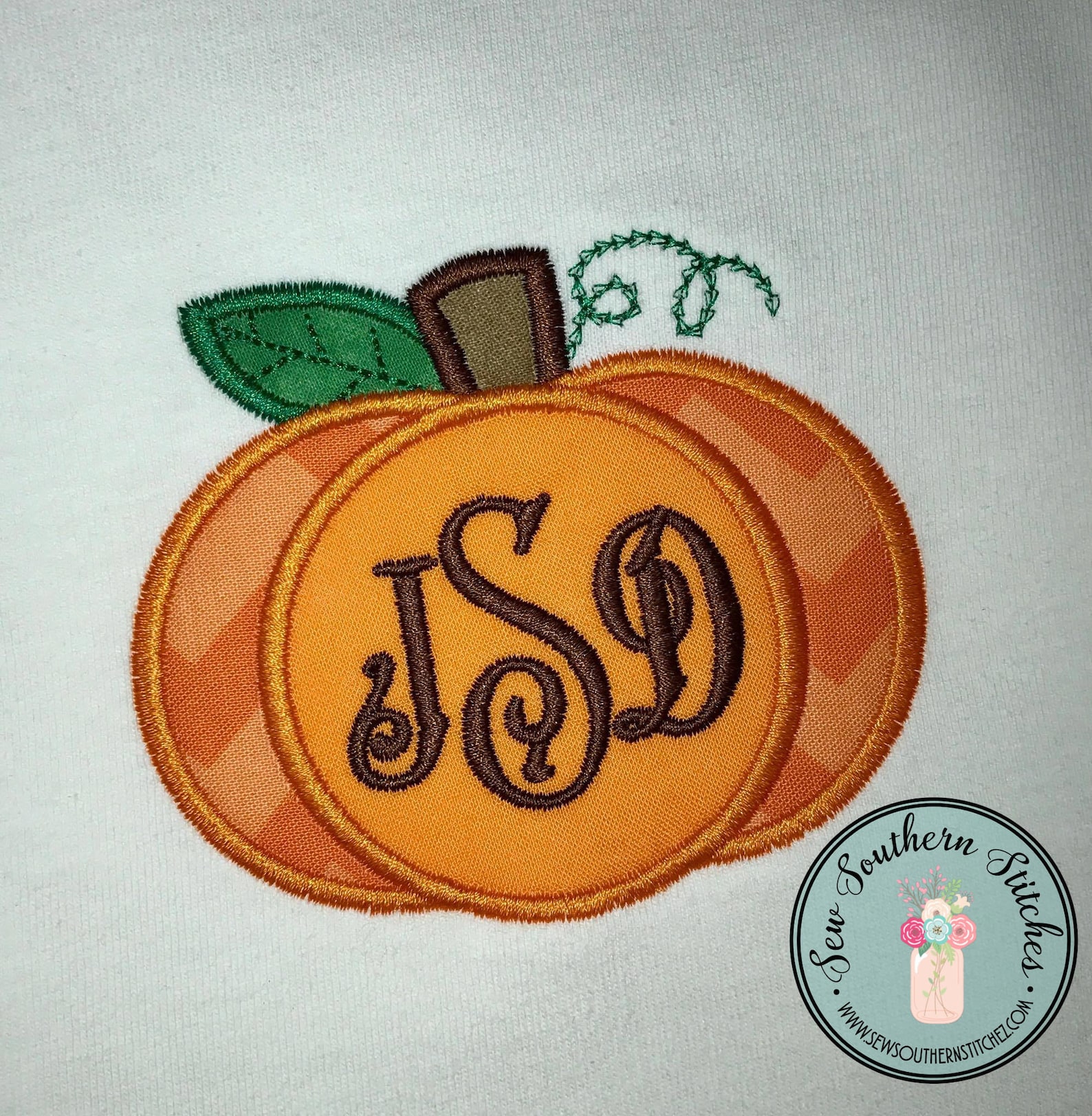 Pumpkin Applique Design Monogram Center Fall Pumpkin - Etsy