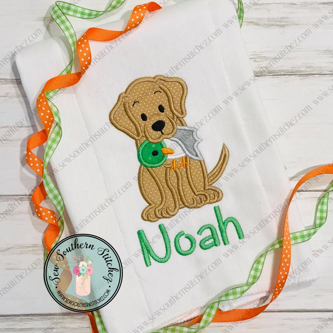 Labrador Dog With Duck Applique Design Duck Dog Applique - Etsy