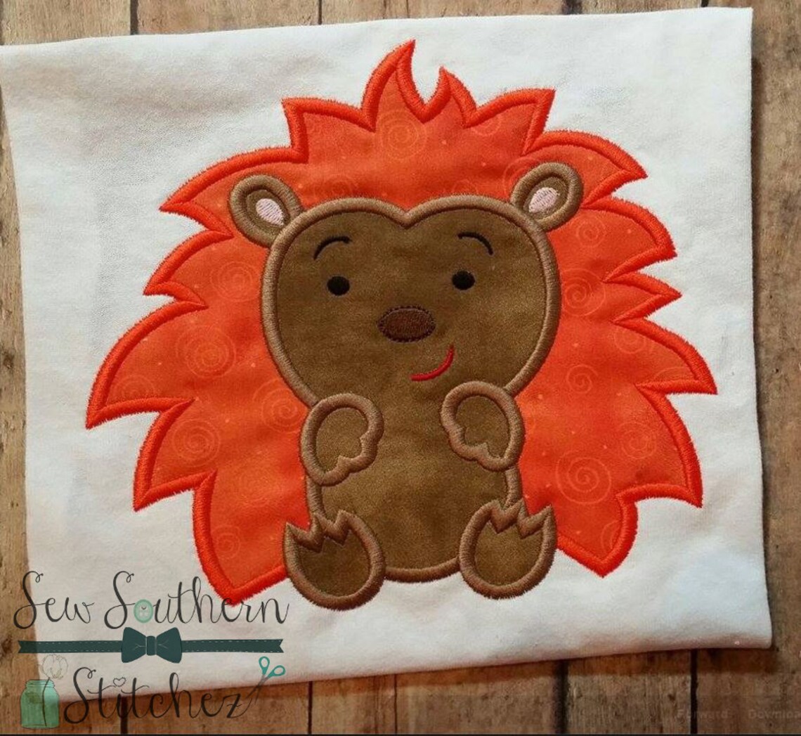Hedgehog Applique Design Instant Download - Etsy