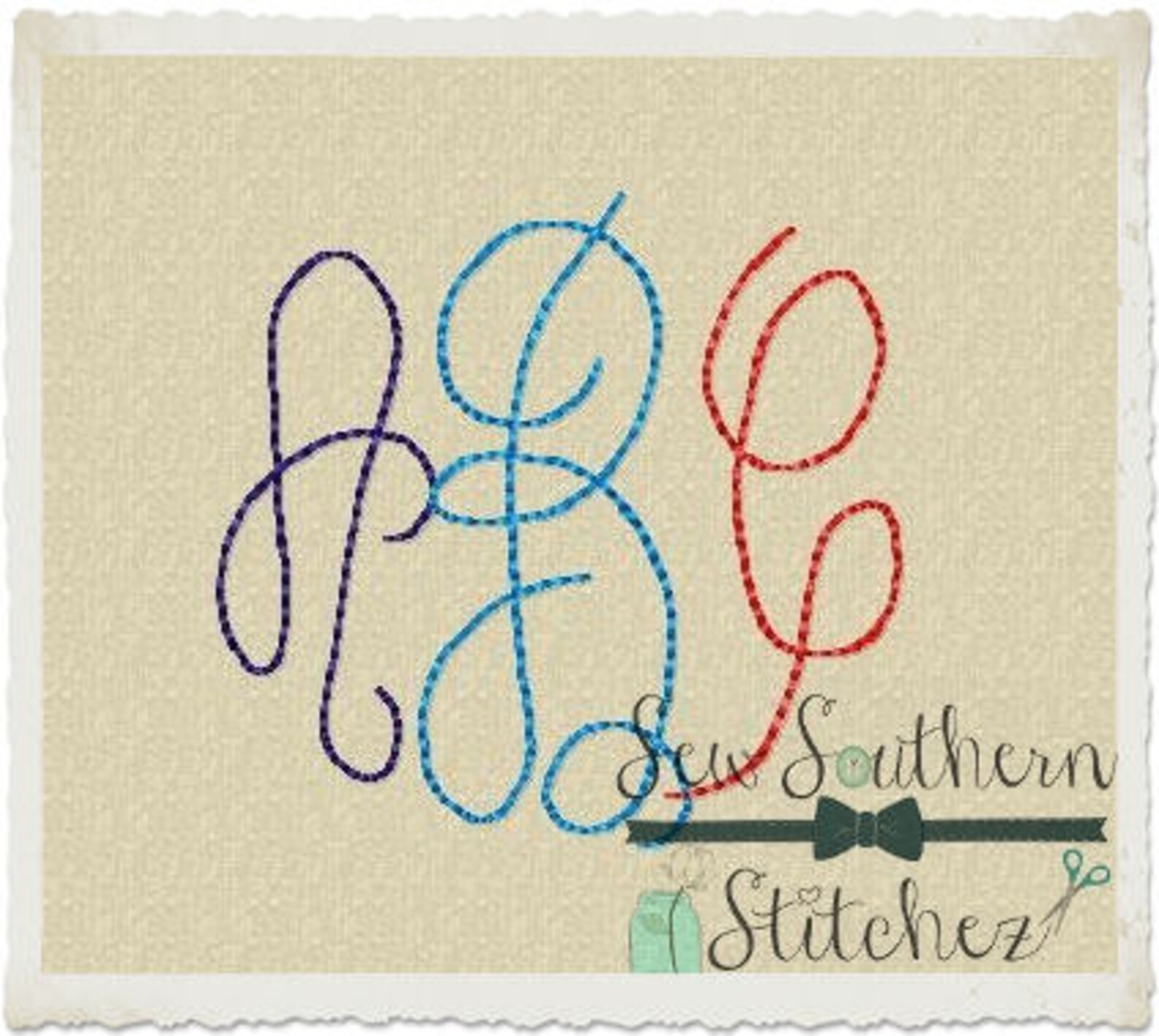 Floss Monogram Font in 5 Sizes ~ Great for Small Items ~ Instant ...