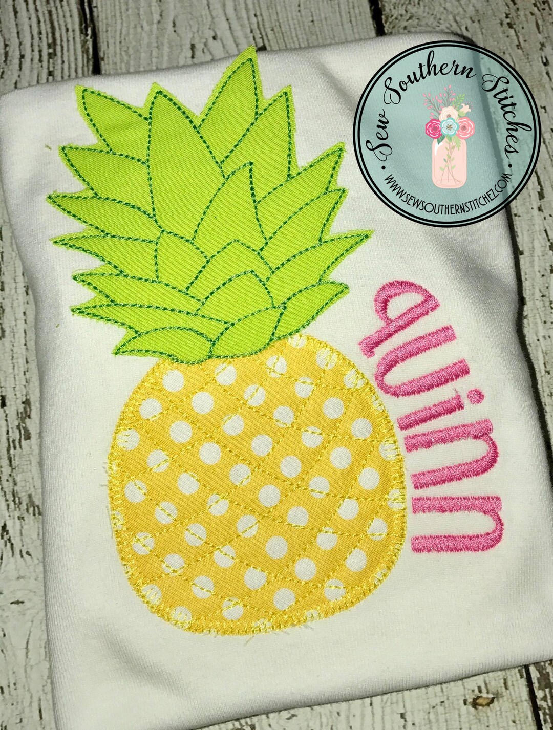 Pineapple Applique ~ Vintage Buttonhole Stitch Bottom ~ Raggedy Bean ...