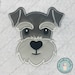 Satin Finish ~ Schnauzer Applique Design ~ Dog Applique ~ Instant ...