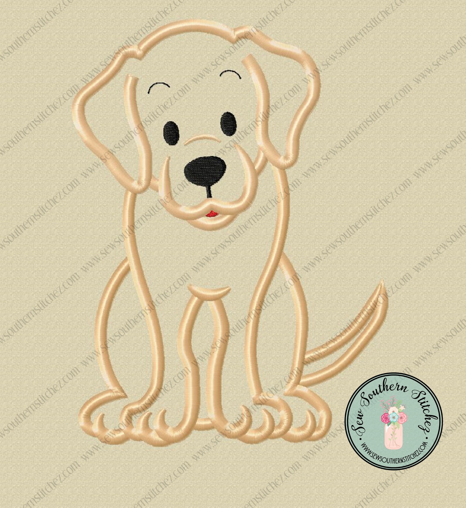 Labrador Dog Applique Design Chocolate Lab Yellow Lab or - Etsy