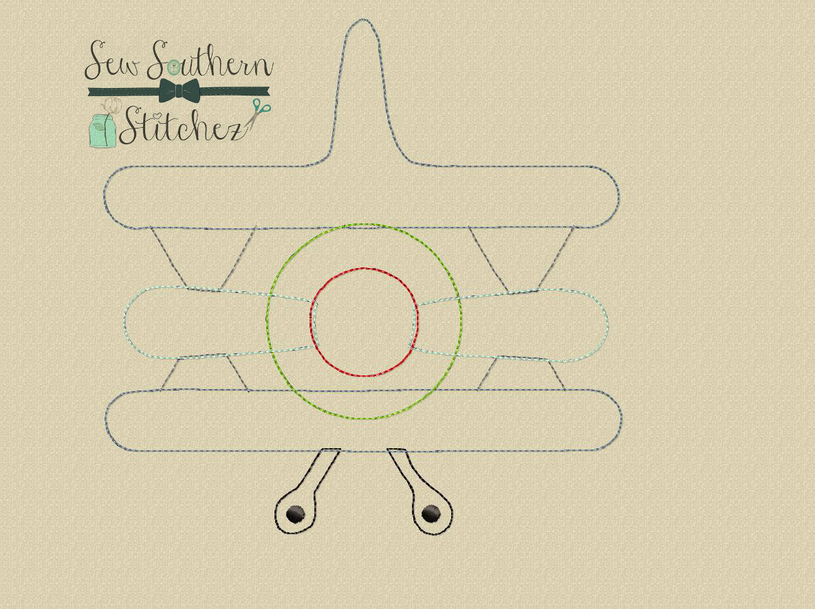 Raggedy Biplane Applique Design ~ Raw Edge Design ~ Instant Download - Etsy