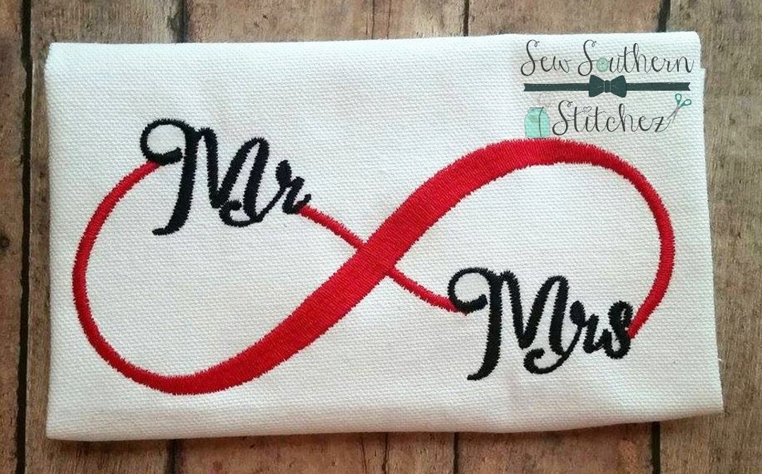 Mr and Mrs Infinity Embroidery Design ~ Instant Download - Etsy