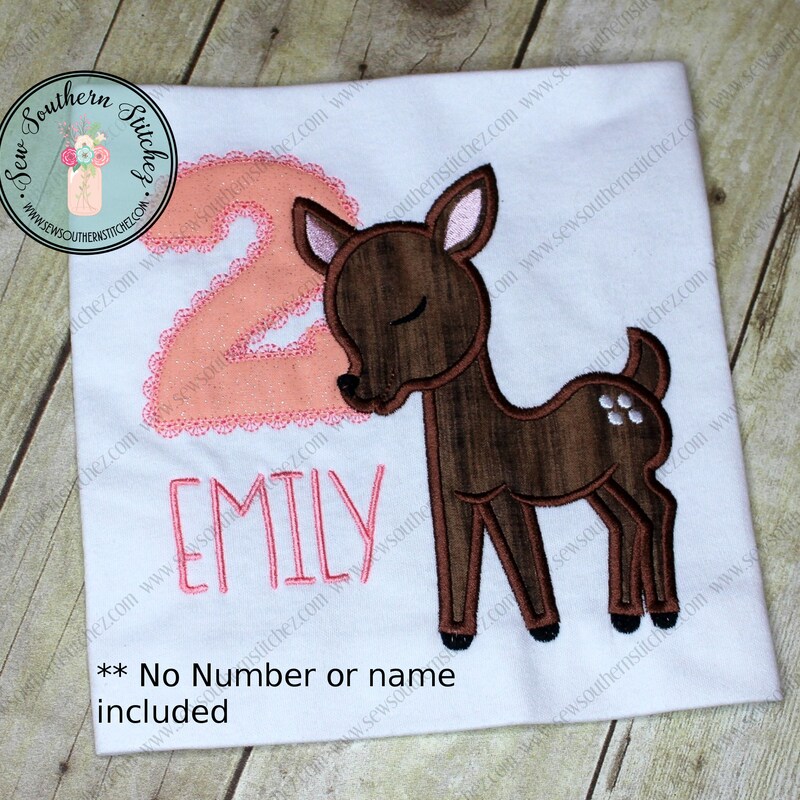 Deer Applique - Etsy
