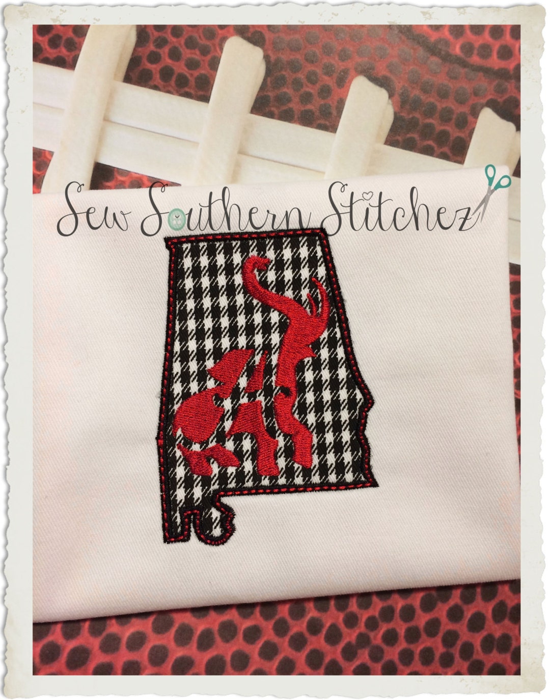 State of Alabama ~ Elephant Applique Design ~ Instant Download - Etsy