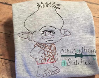 Quilting Sewing & Fiber Birthday Troll with balloon sketch machine ...