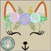 Floral Fox Face Applique Design ~ Fox With Floral Crown ~ Instant ...
