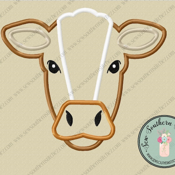 Cow Applique Design - Etsy