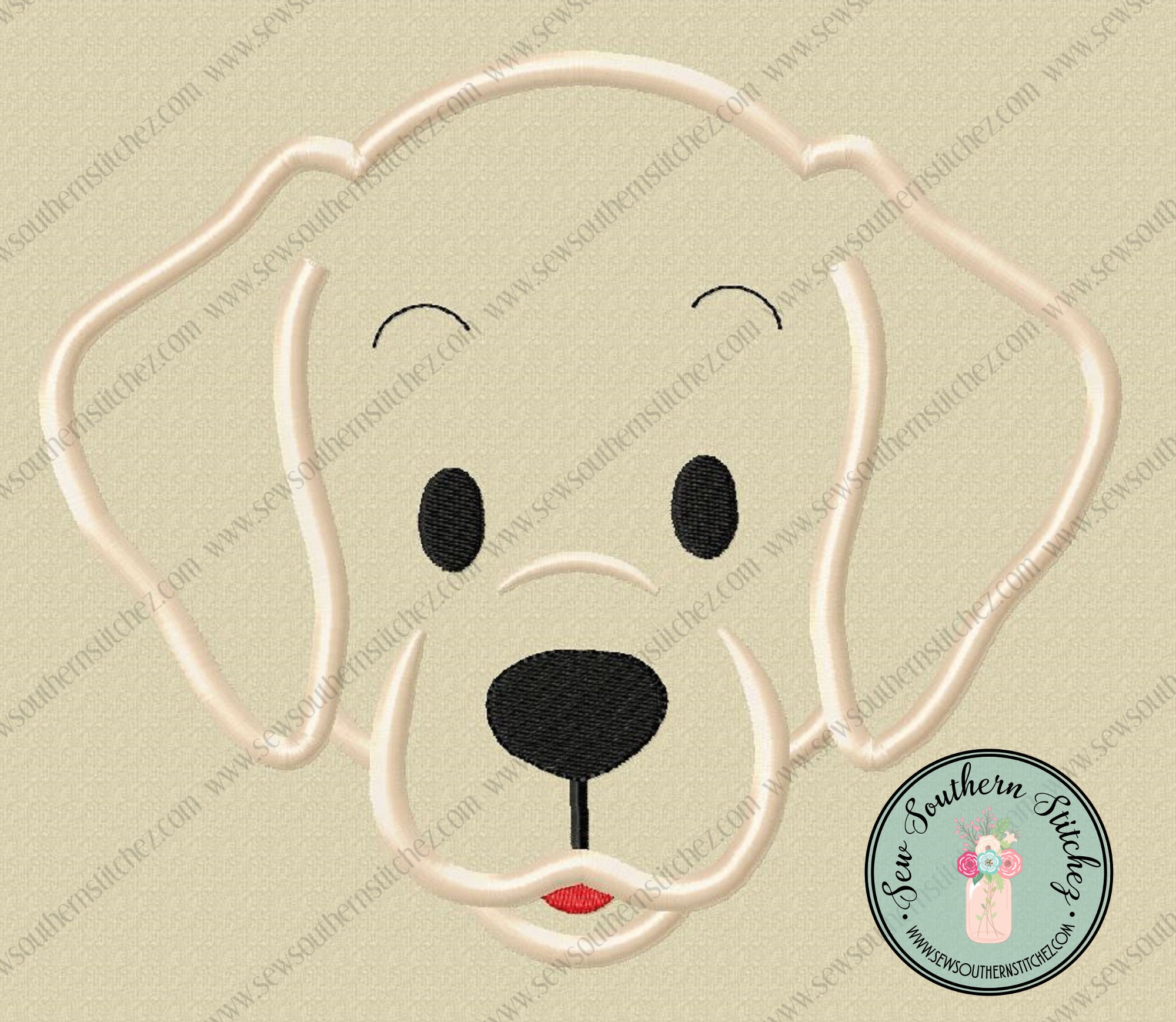 Labrador Dog Head Applique Design Chocolate Lab Yellow Lab - Etsy