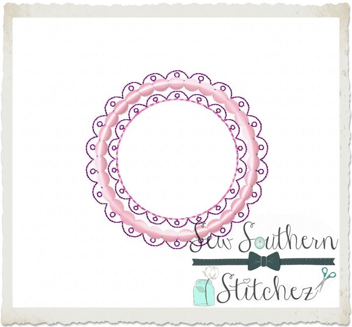 Frame Applique Design Frame for Monogram Applique Design | Etsy